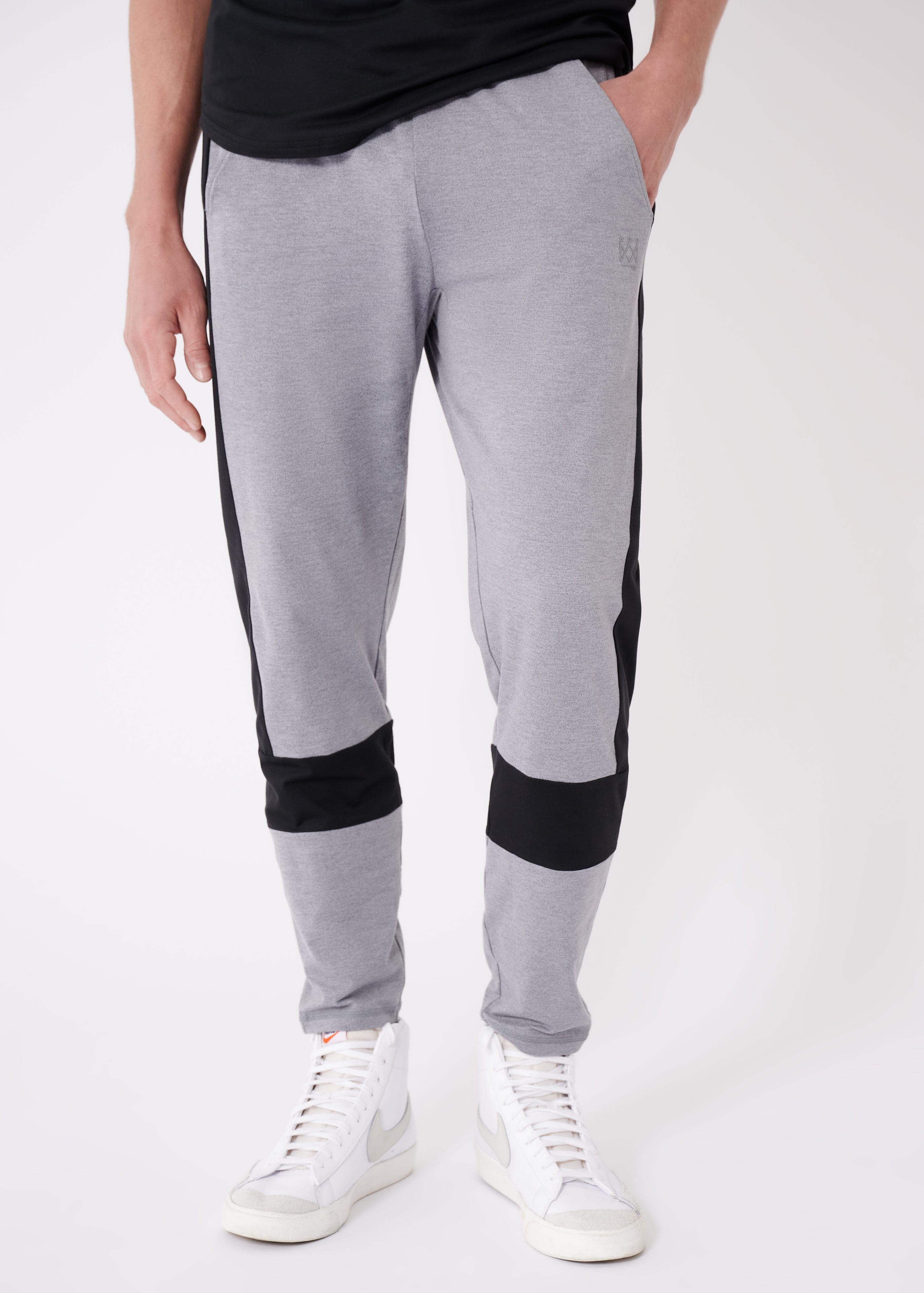 Summit Pant | Heather Grey w/ Black Stripe – Swet Tailor