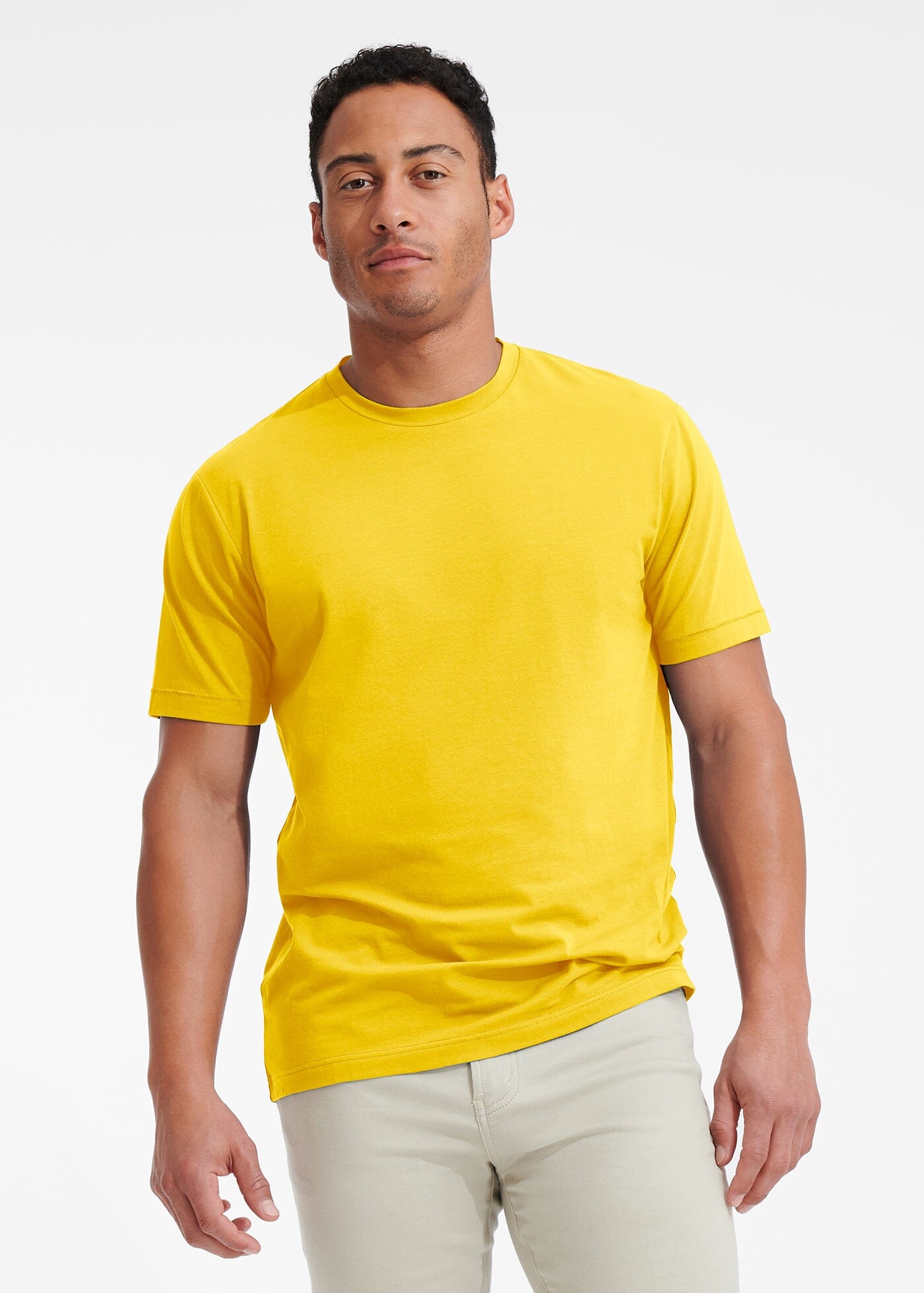 Cotton Stretch T-Shirt | Golden – Swet Tailor