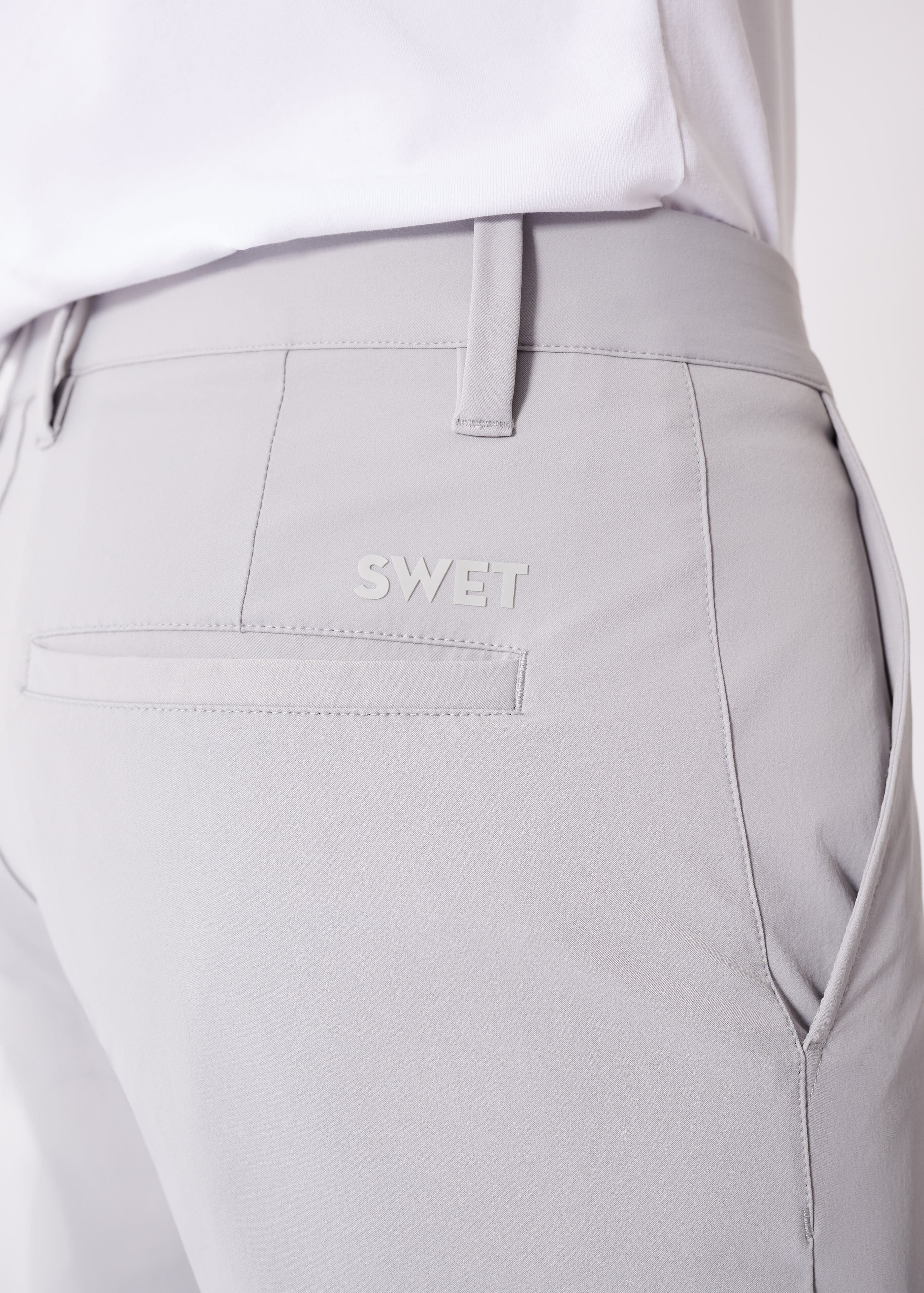 Light Grey Stretch Tech Pants, Virtus Pant | Swet Tailor®