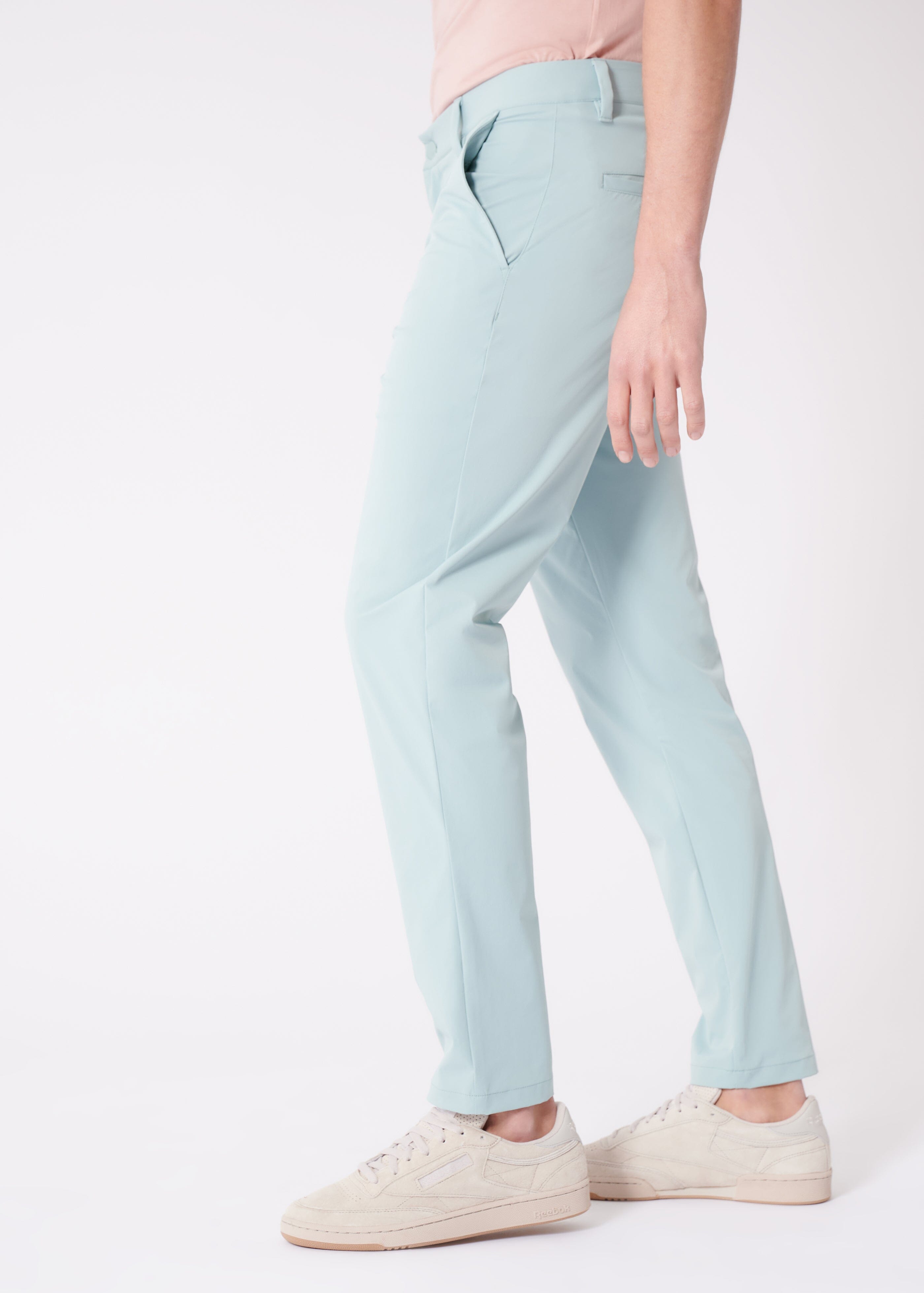 Seafoam Green Stretch Tech Pants, Virtus Pant | Swet Tailor®