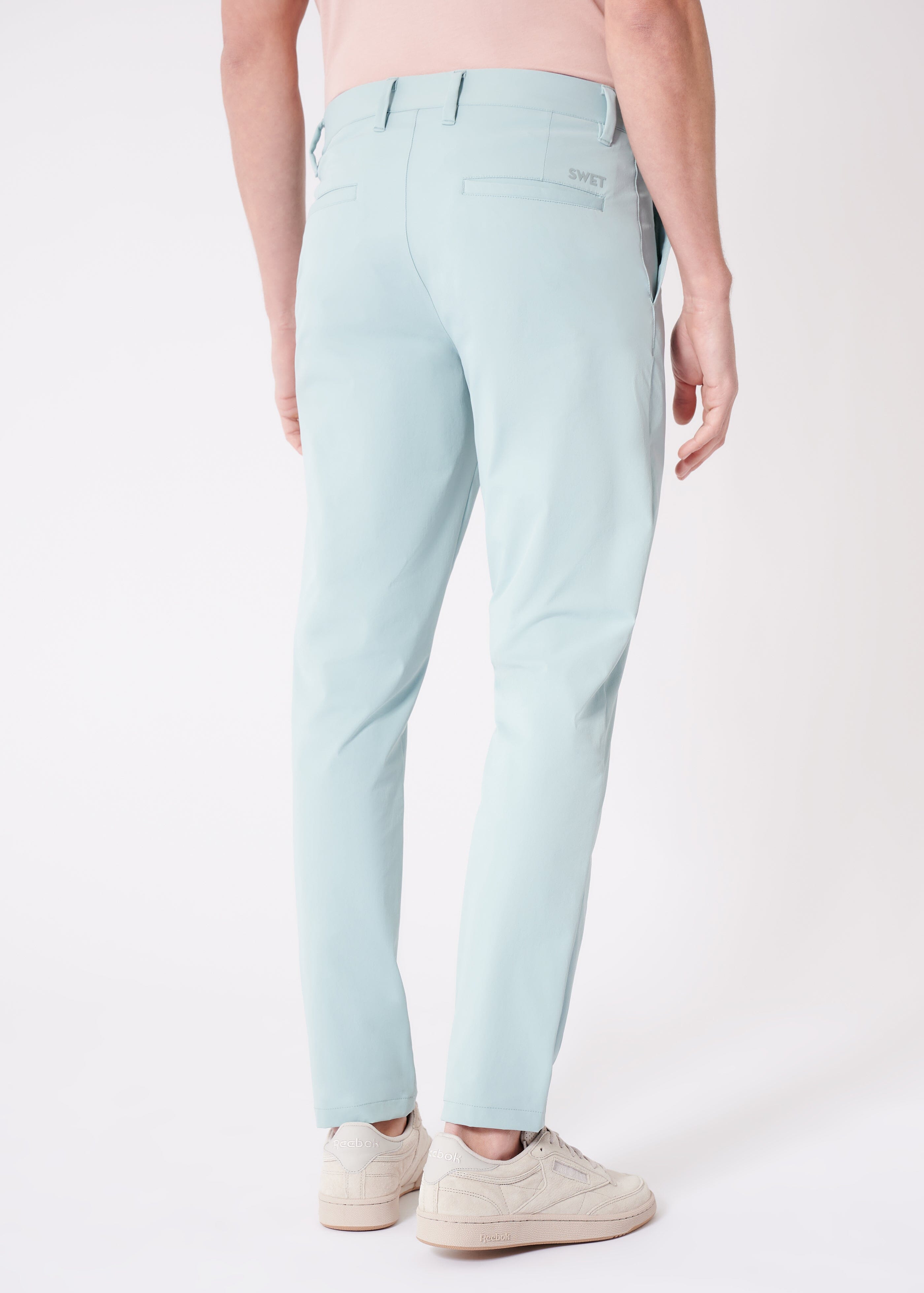 Seafoam Green Stretch Tech Pants, Virtus Pant | Swet Tailor®