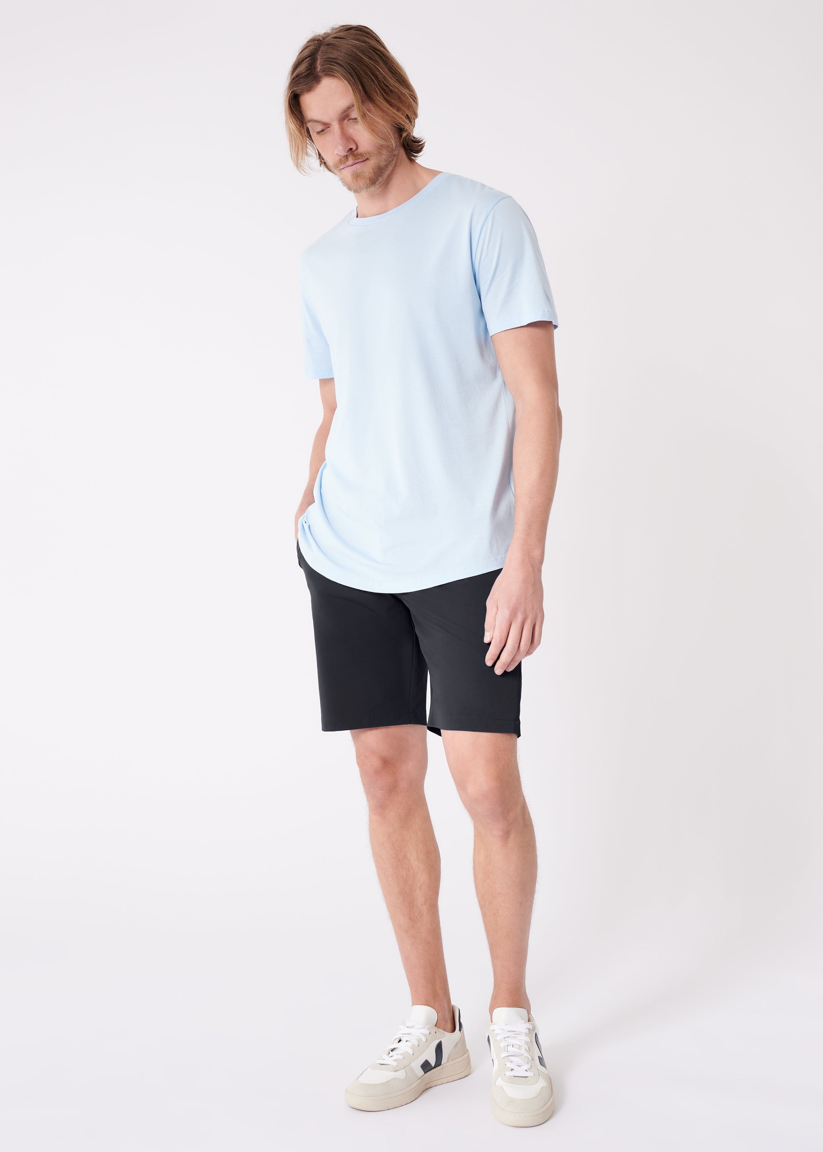Black Stretch Tech Shorts, Virtus Short | Swet Tailor®