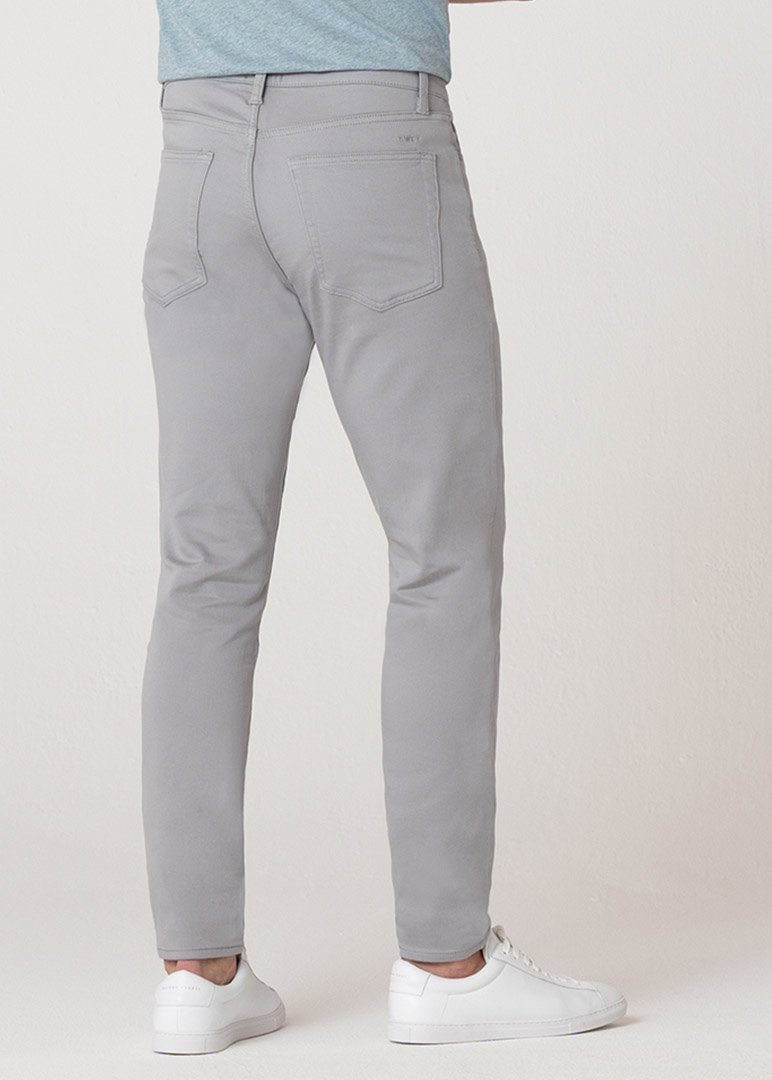 Light Grey Slim Fit Pants for Men | Swet Tailor®