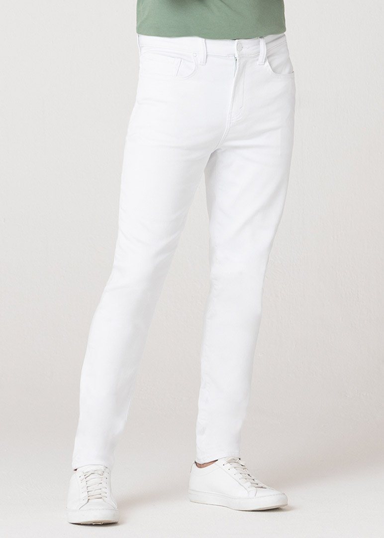 White Slim Fit Pants for Men | Swet Tailor®