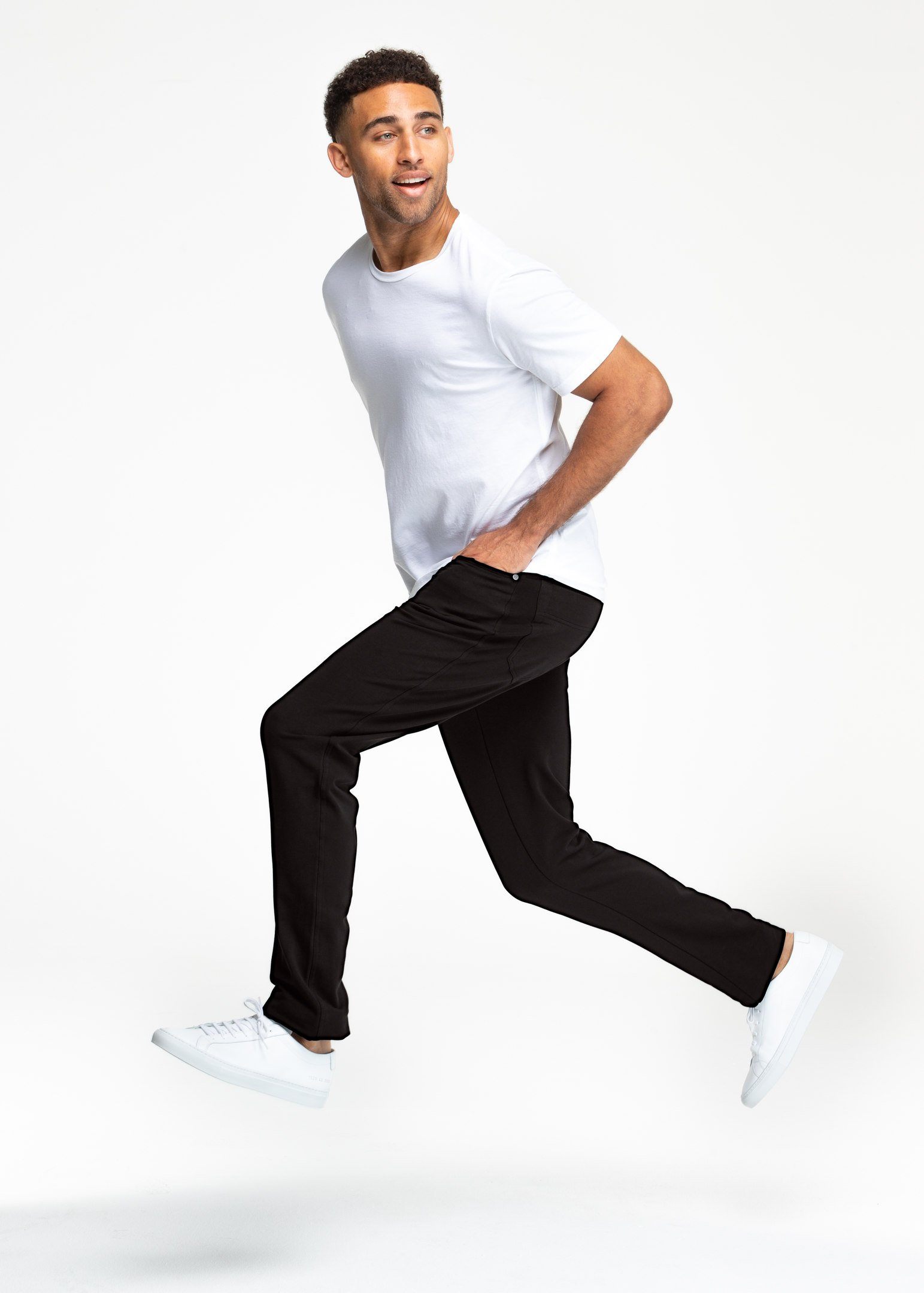 Black Men's Stretch Pants, All-In Pants | Swet Tailor®